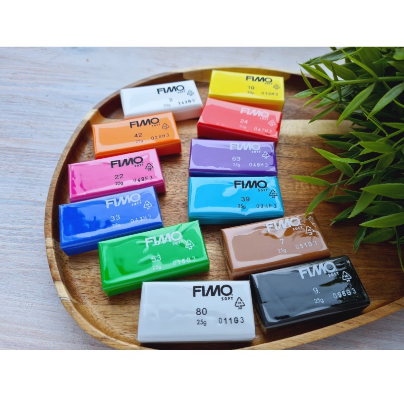 FIMO Basic, pack of 12 colors, 300g (10.58oz), oven-hardening polymer ...