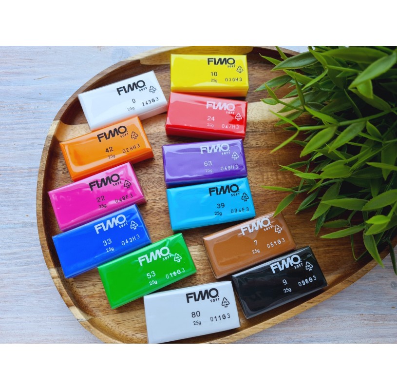 FIMO Basic, pack of 12 colors, 300g (10.58oz), oven-hardening polymer ...