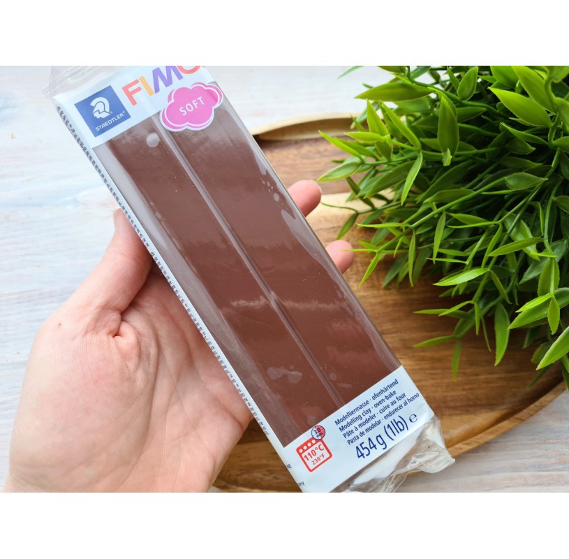 FIMO Soft, chocolate, Nr. 75, 454g (1lb), BIG PACK, oven-hardening ...
