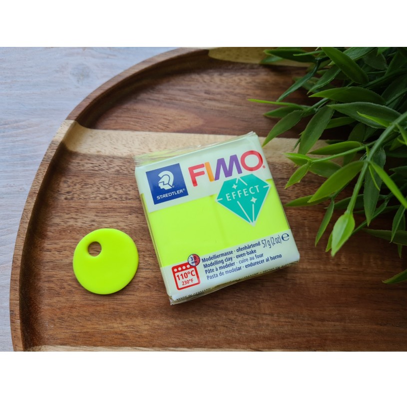 FIMO Effect, neon yellow (neon), Nr. 101, 57g (2oz), oven-hardening ...