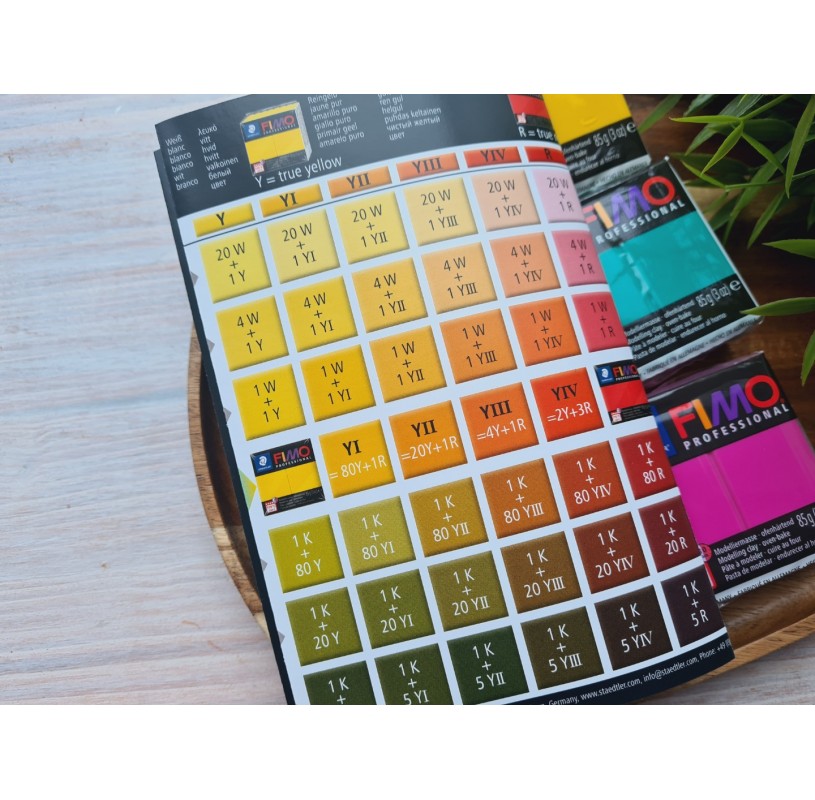 FIMO Professional, true colors, pack of 6 colors, 510g (17.99oz), oven ...