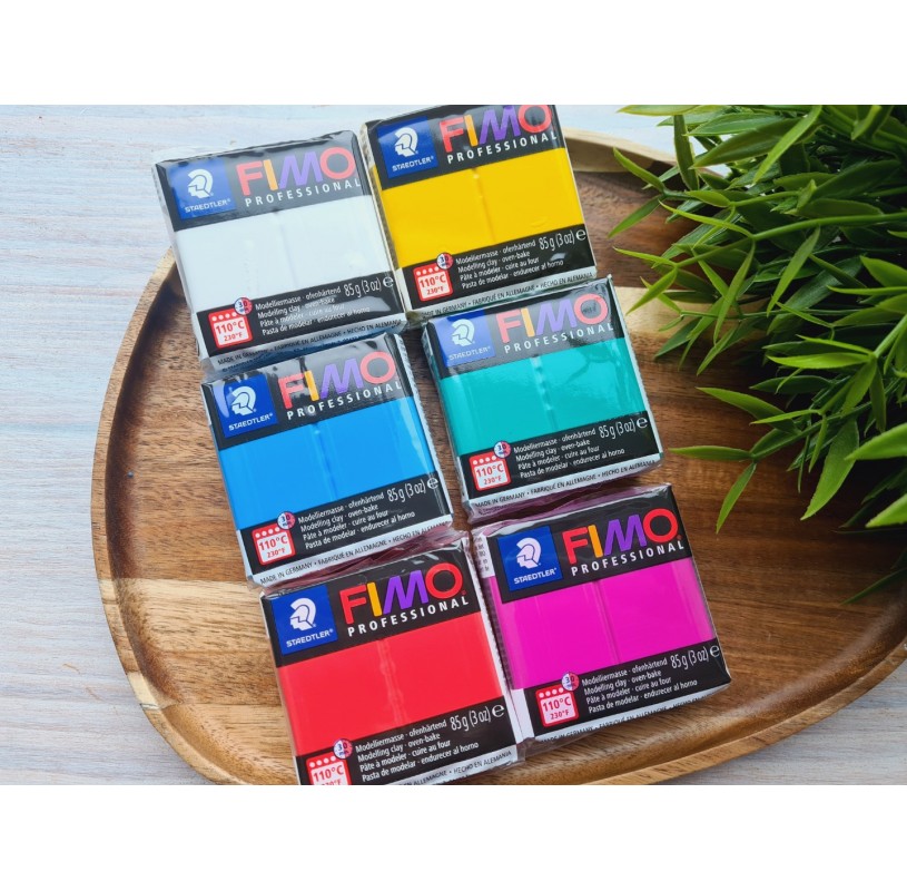 FIMO Professional, true colors, pack of 6 colors, 510g (17.99oz), oven ...