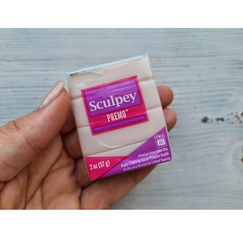 Sculpey Premo Accents oven-bake polymer clay, white translucent, Nr ...